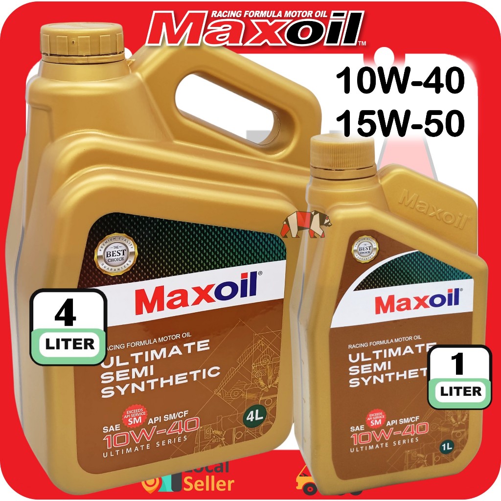 Maxoil Car Engine Oil Semi Synthetic 10W-40 / 15W-50 API SM SL CF ...