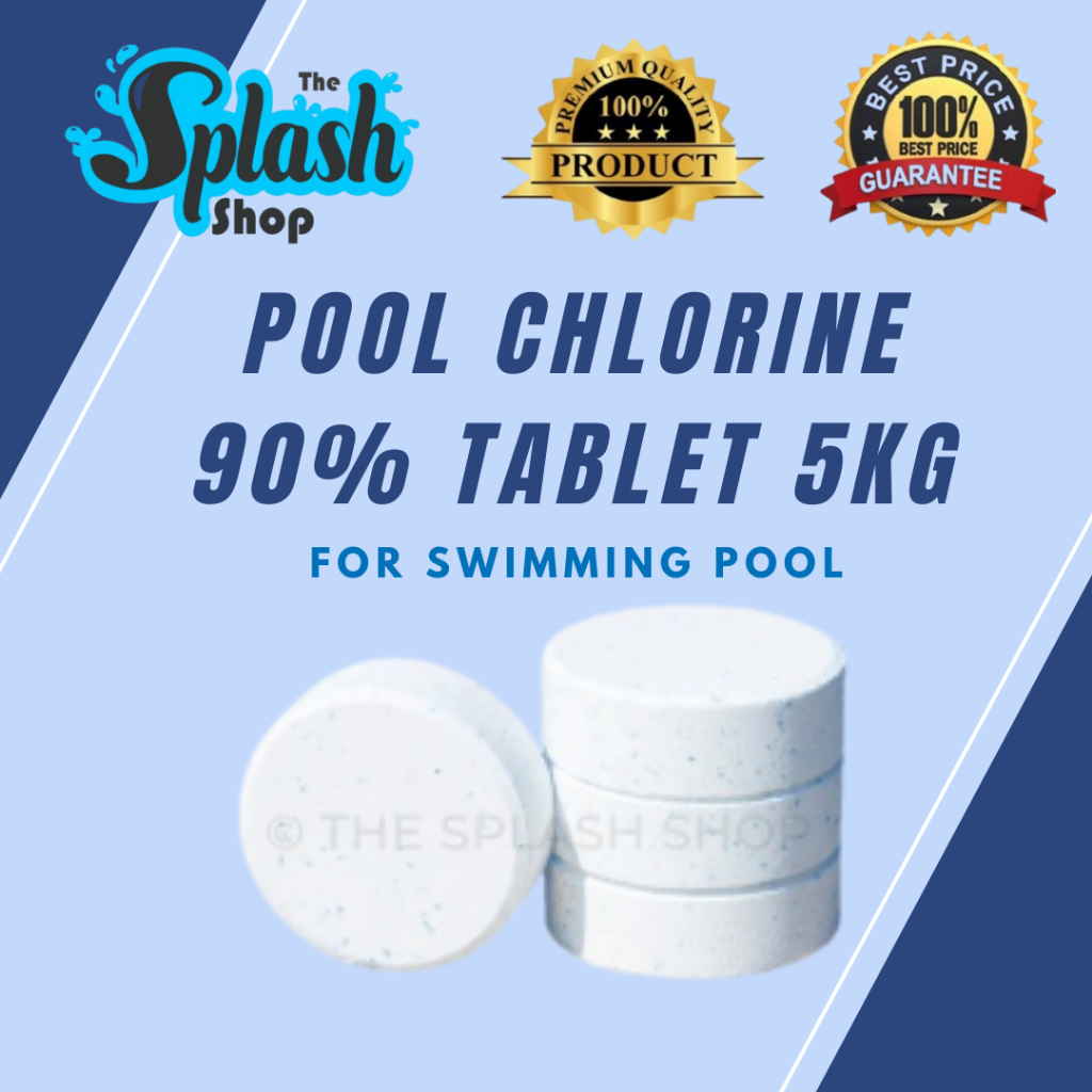 𝐂𝐇𝐋𝐎𝐑𝐈𝐍𝐄 - Pool Chlorine 90% Tablet -5KG (Stabilized) for Swimming Pool ...
