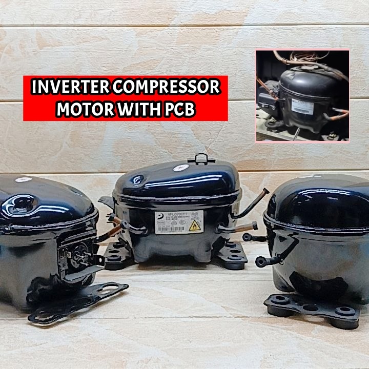 ( INVERTER ) [R600a] REFRIGERATOR COMPRESSOR MOTOR + PCB (SET) PC BOARD ...