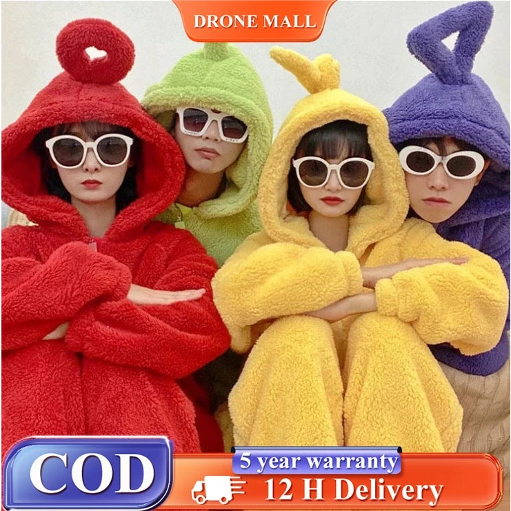 COD Adult Teletubbies set Teletubbies mascot set, green, yellow, purple ...