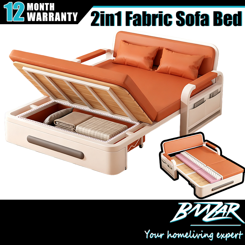 𝐁𝐌𝐙𝐀𝐑 Folding sofa bed sofa katil lipat Multi-functional Metal frame ...