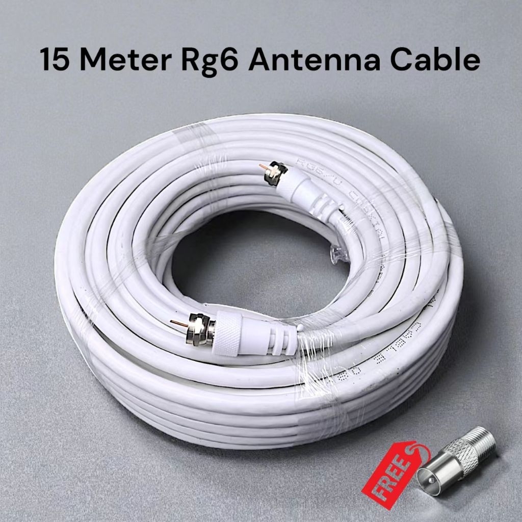 15 Meter RG6 Antenna Coaxial Cable Only | Shopee Malaysia
