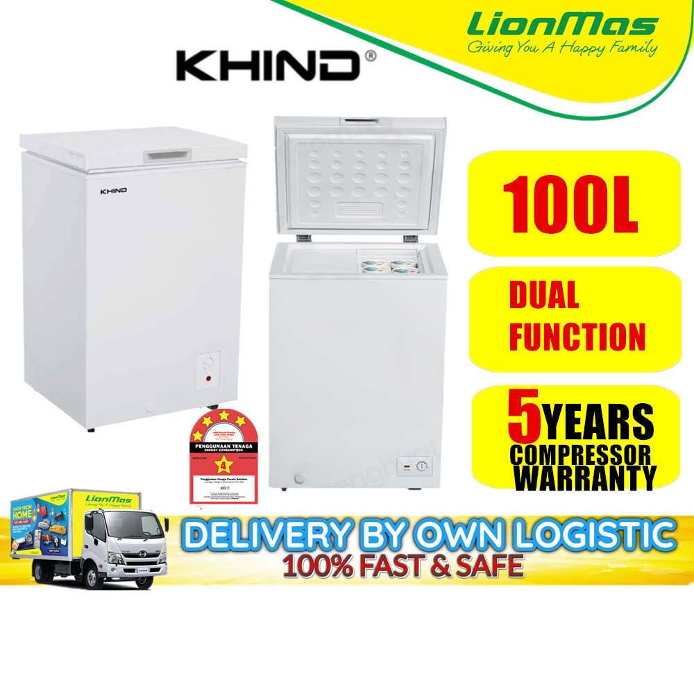 Khind 100L Dual Function Frezzer FZ100S | Shopee Malaysia