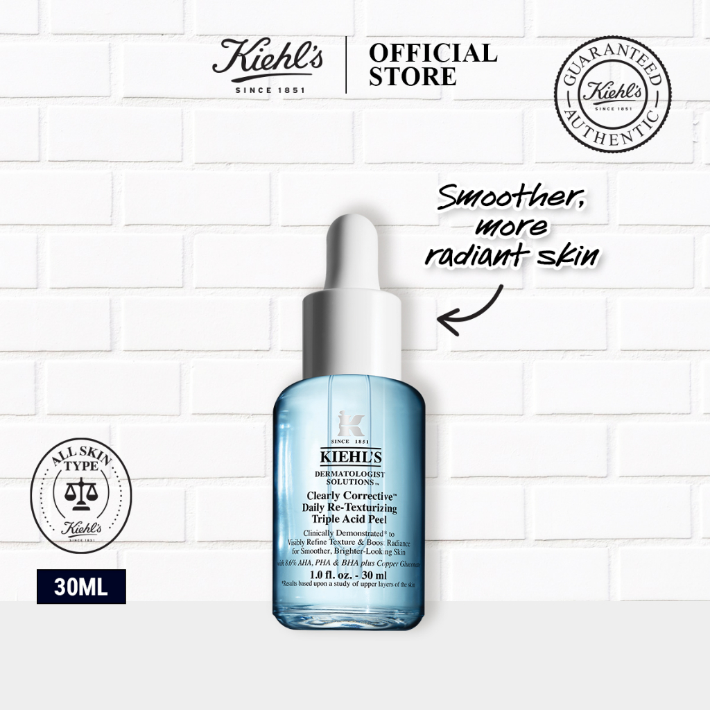 Kiehl's Clearly Corrective™ Daily Re-Texturizing Triple Acid Peel (30ml ...