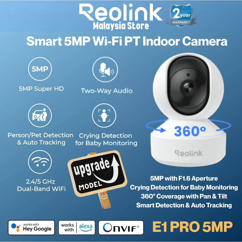 Reolink E1 Pro 5MP AI Wireless PT Smart Home Camera CCTV IP Super HD ...