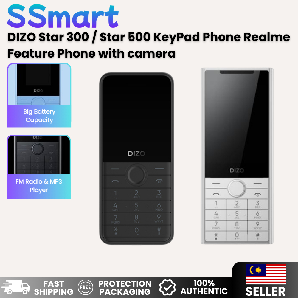 DIZO Star 300 / Star 500 KeyPad Phone Realme Feature Phone with camera ...