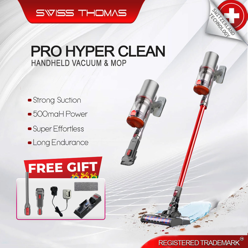 SwissThomas 500W 34500PA Cordless Vacuum Cleaner X999 Brushless Motor ...