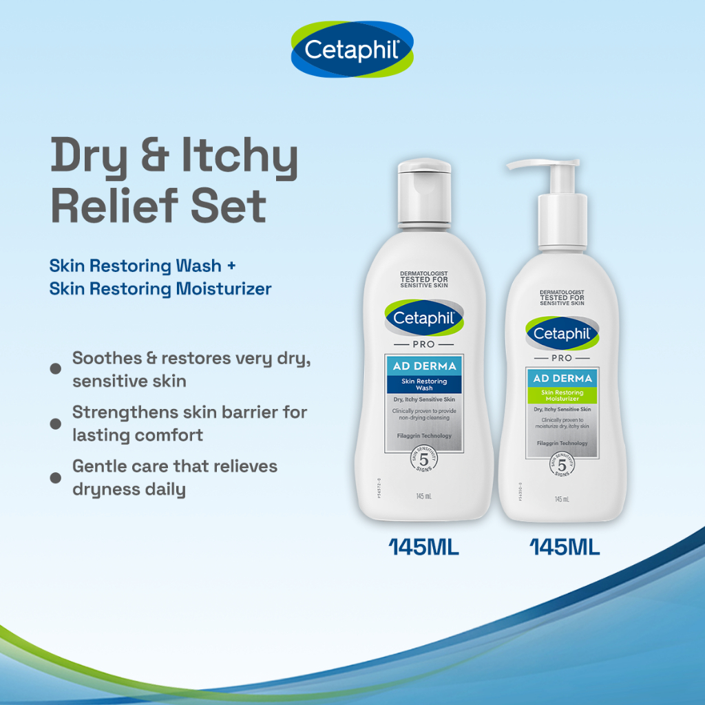 Dry and Itchy Relief Set ( Skin Restoring Wash 145ML + Skin Restoring ...