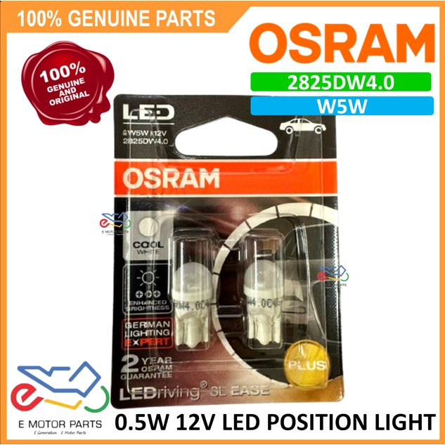 OSRAM T10 LED BULB 12V W5W W2.1x9.5d 2825DW4.0 COOL WHITE MENTOL METER ...