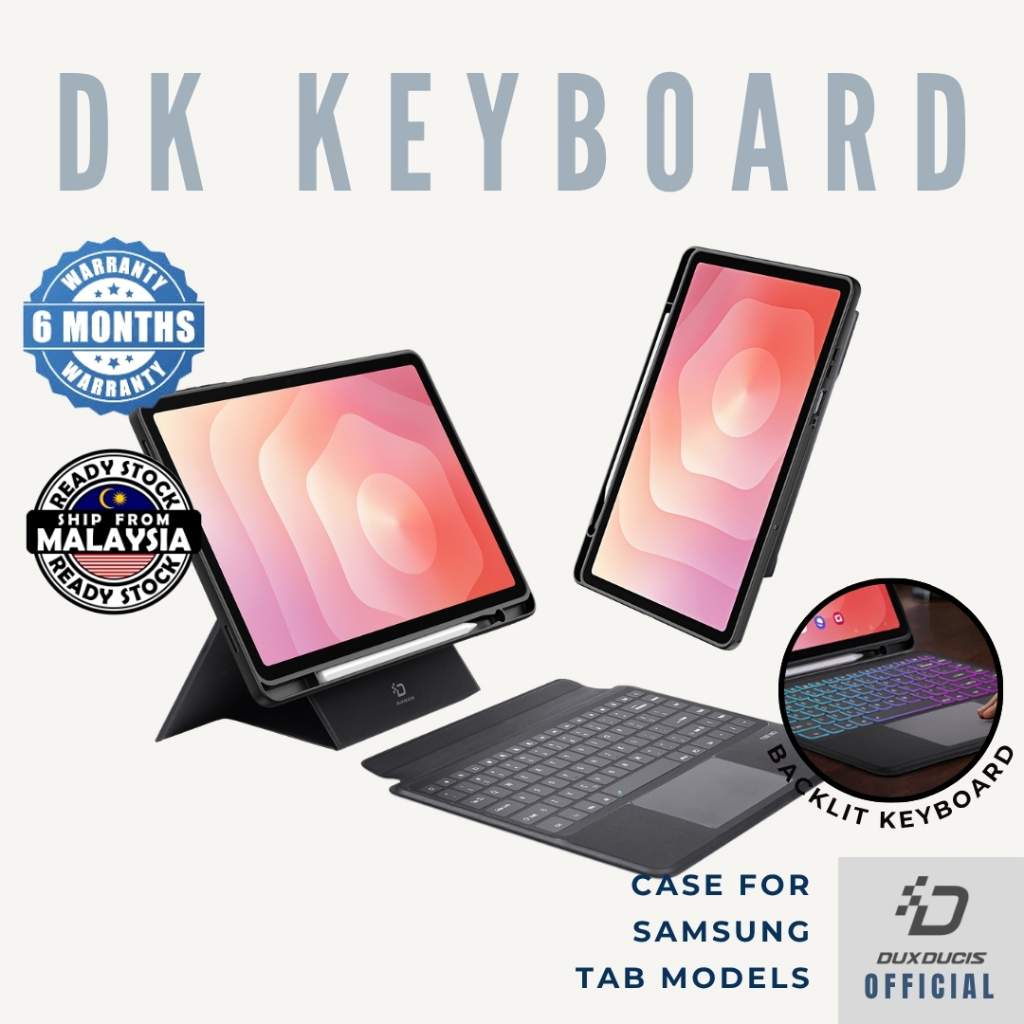 DUX DK Series Backlight Detachable Keyboard Tablet Case for Samsung ...