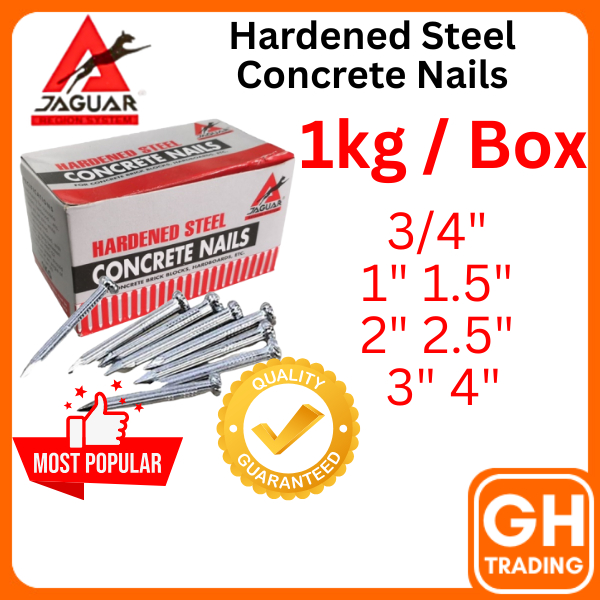 Jaguar Concrete Nail Paku Simen Dinding Batu Cement 1kg Original ...