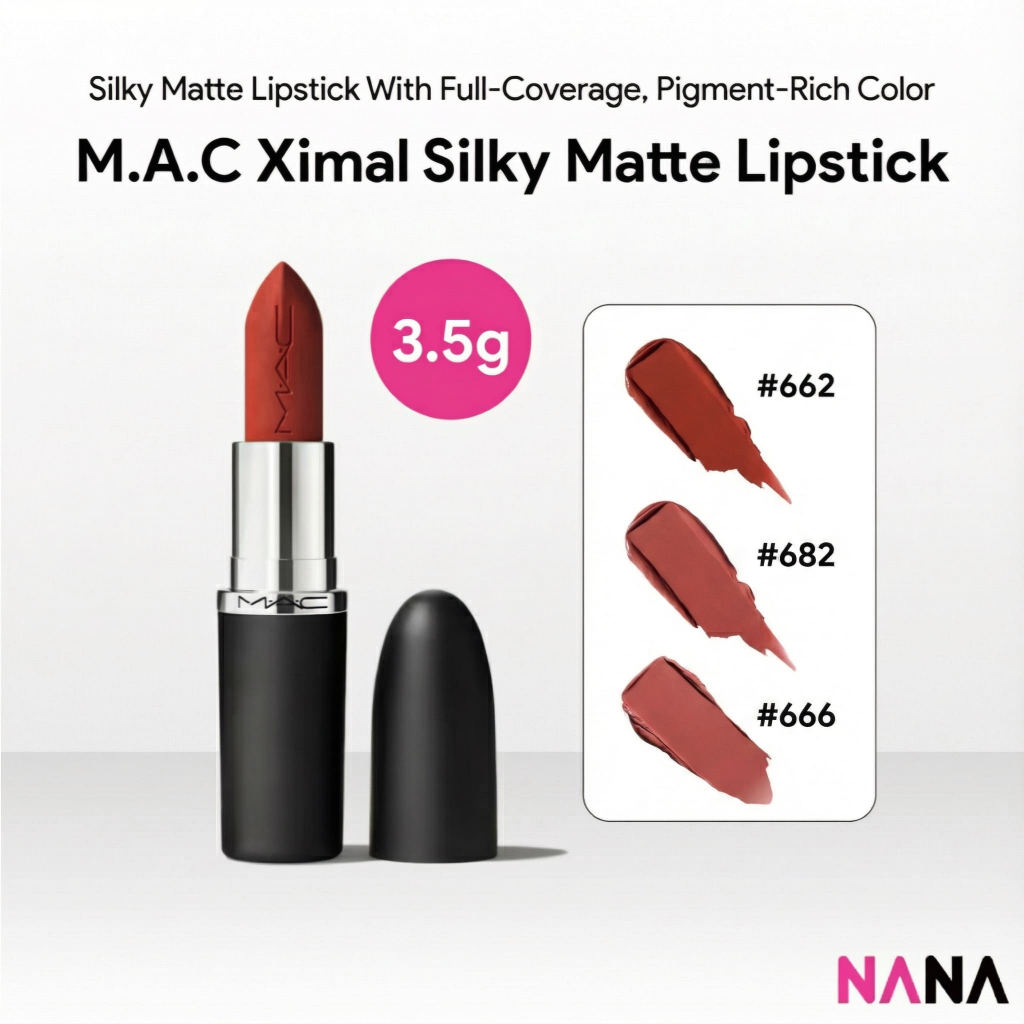 MAC Ximal Silky Matte Lipstick 3.5g [#662, #682, #666] | Shopee Malaysia