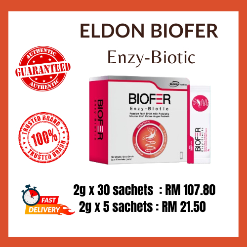 ELDON Biofer Enzy-Biotic for improve digestion & health gut (2g x 30 ...