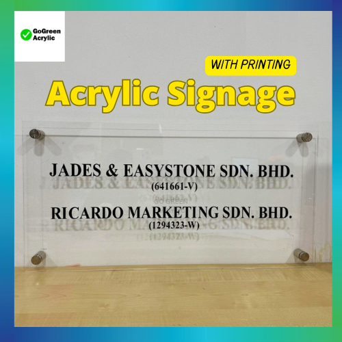 [ Custom Acrylic Signage ] Office Signboard | Company Sign | with Bolt ...