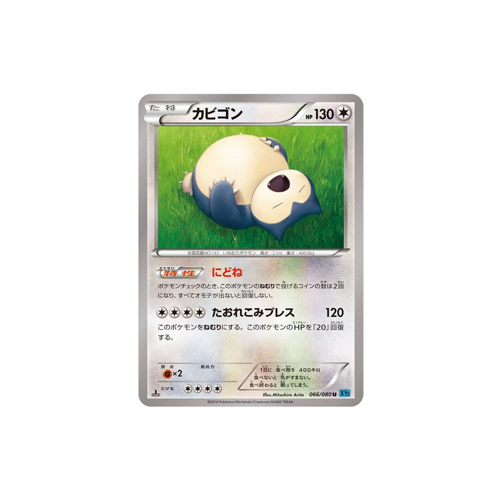 Pokemon Trading Card Game TCG: Snorlax 066/080 - Common/Non-Holo [XY2 ...