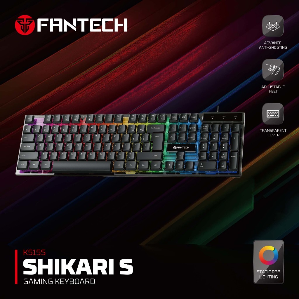 FANTECH K515S SHIKARI S 104-KEY WIRED MEMBRANE KEYBOARD | Shopee Malaysia