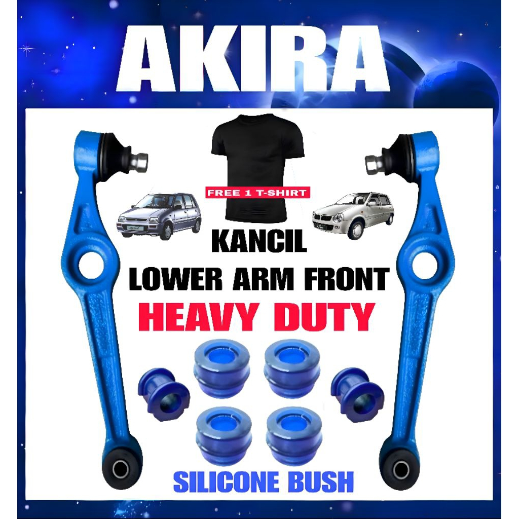 EL AKIRA HEAVY DUTY PERODUA KANCIL LOWER ARM FRONT + BUSH SILICONE ...