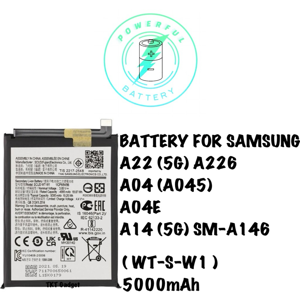 COMPATIBLE BATTERY FOR ORI SAMSUNG A22 (5G) A226 / A04 (A045) / A04E ...