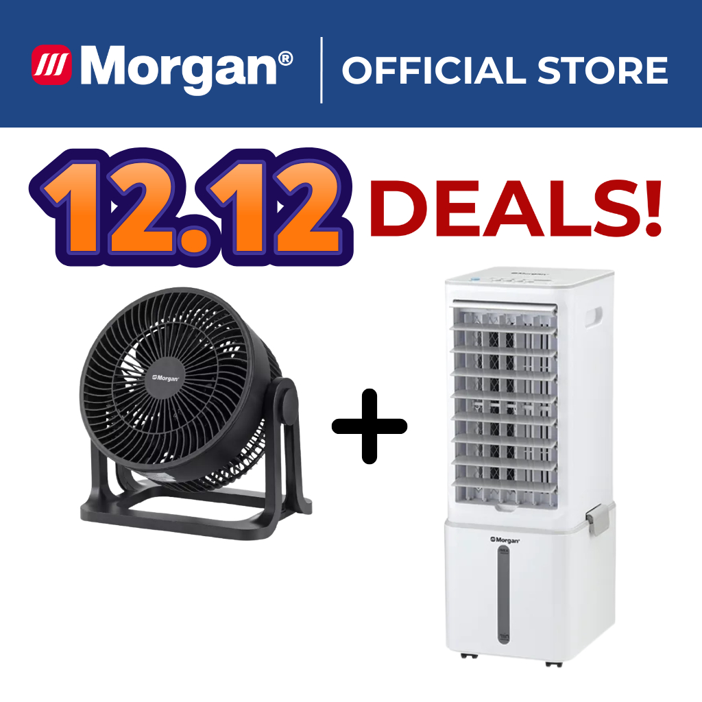 MORGAN Air cooler MAC-CX10DW + Circulation Fan MFQ-SB35W(BK) | Shopee ...