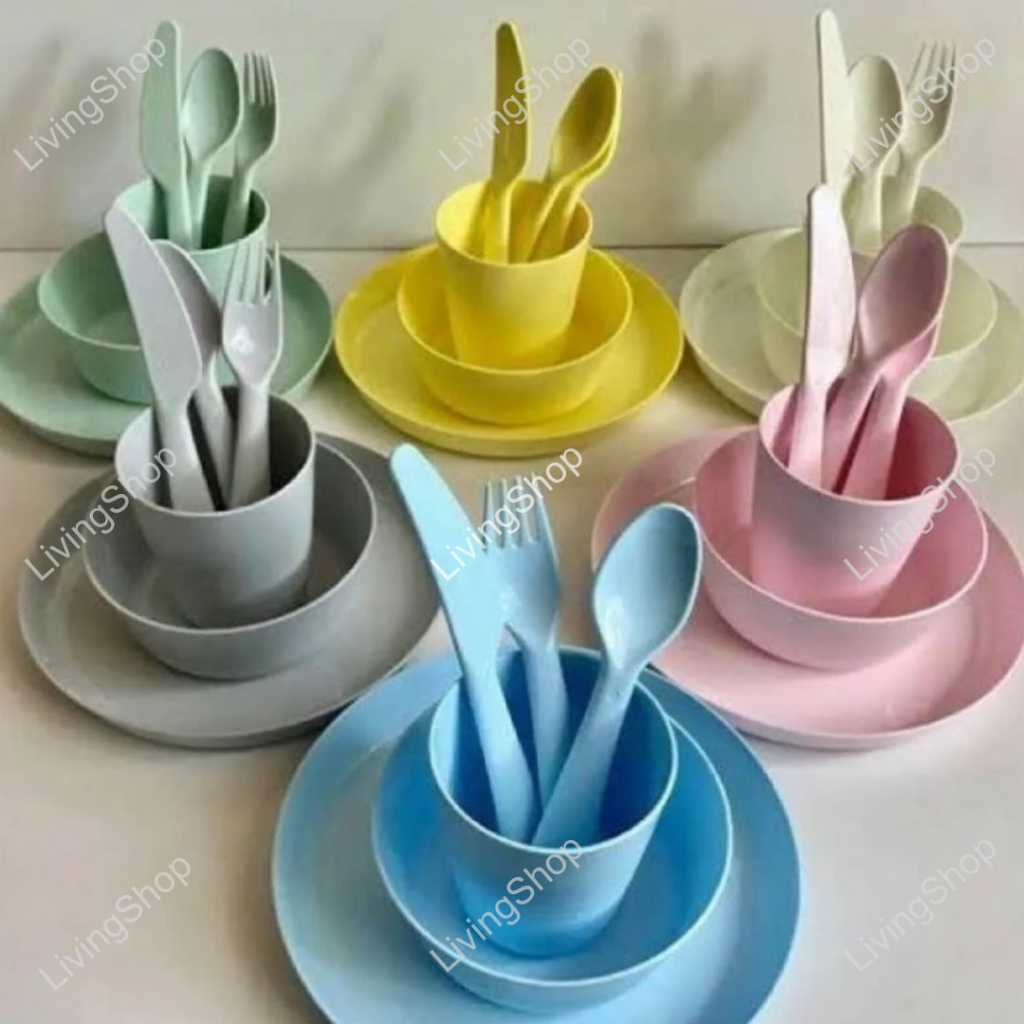 IKEA BPA FREE Kids Feeding Utensils Baby Tableware Mug, Plate, Bowl Set ...