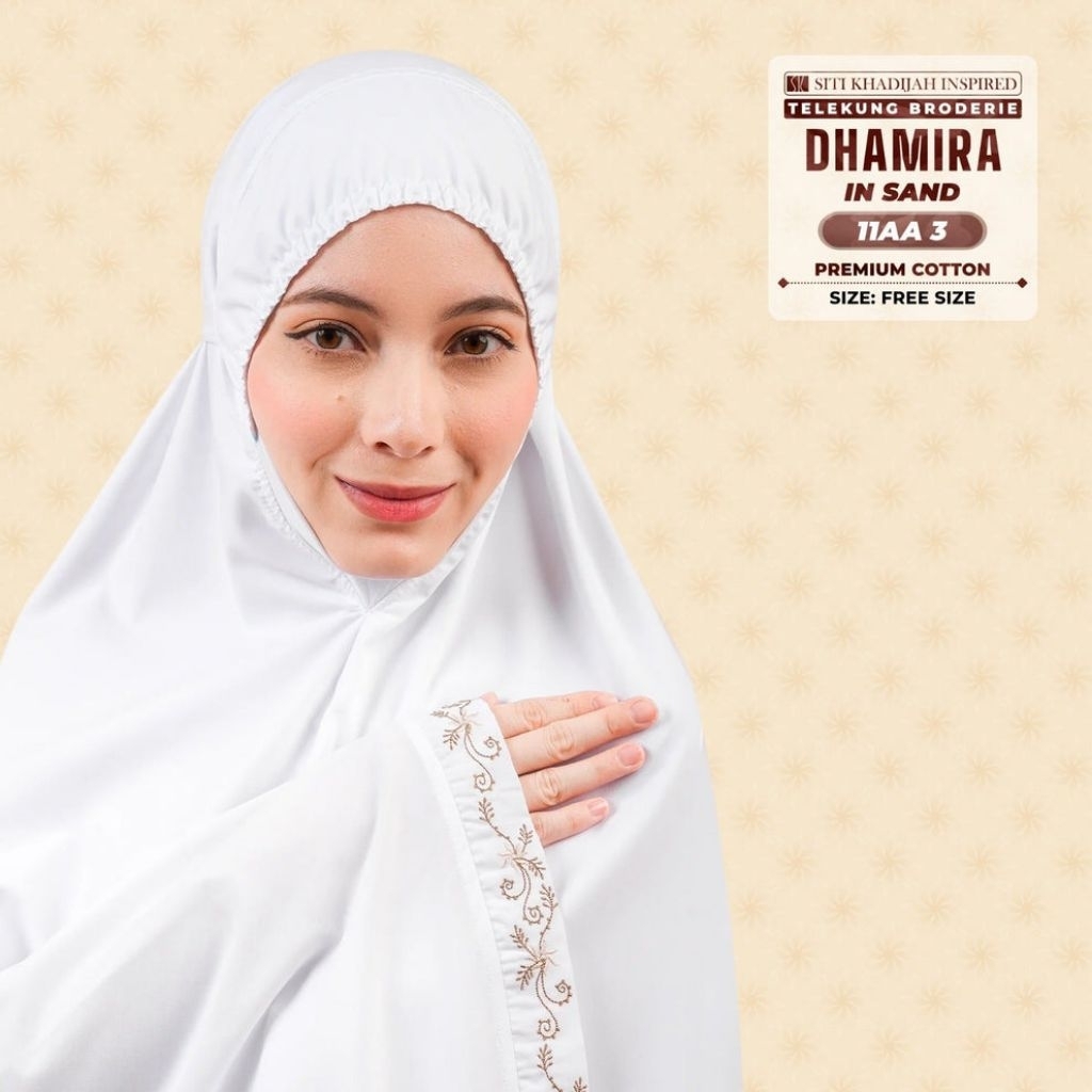 TELEKUNG PUTIH DHAMIRA 3 DESIGN | Shopee Malaysia