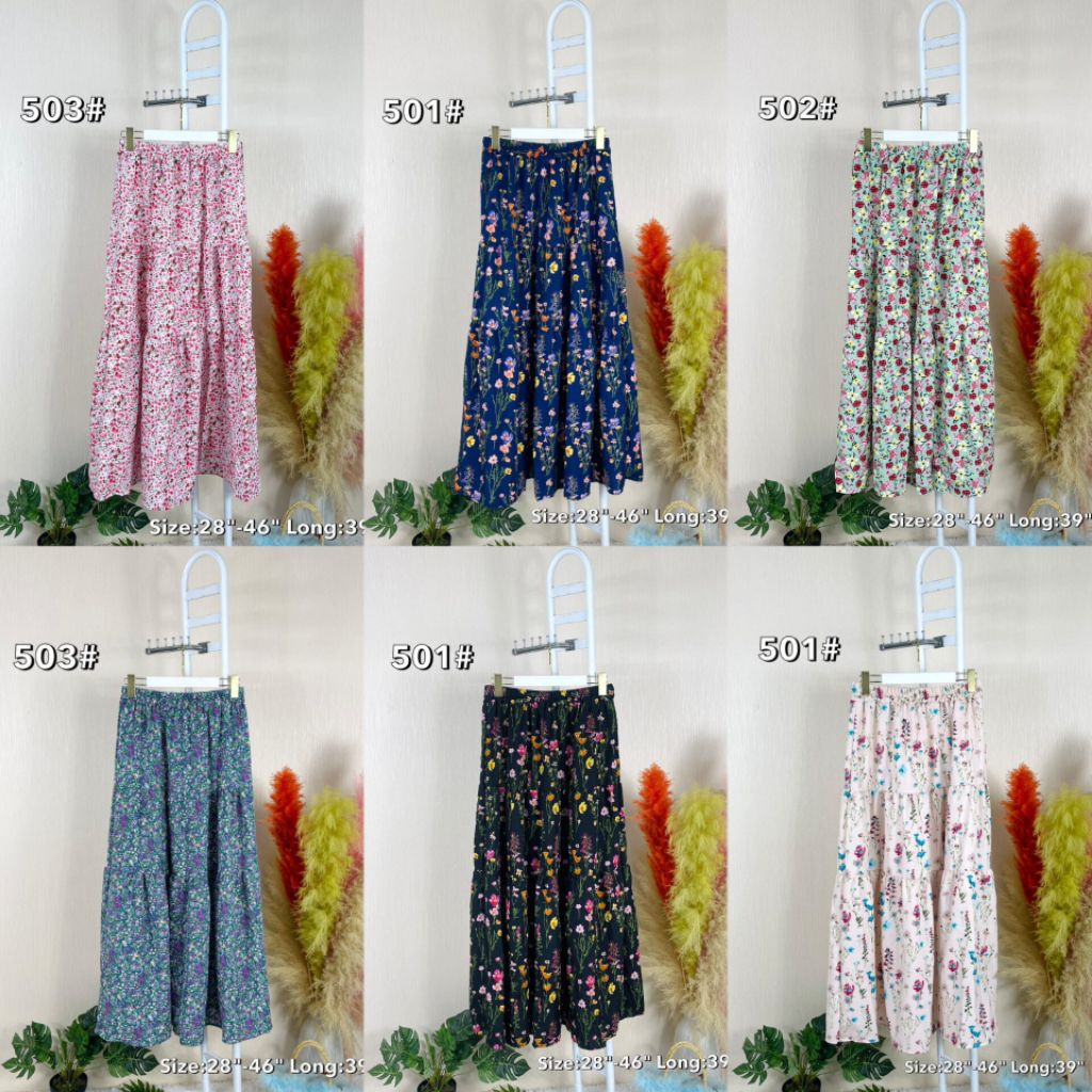 SKIRT KEMBANG TINGKAT BUNGA BUNGA💐💐 | Shopee Malaysia