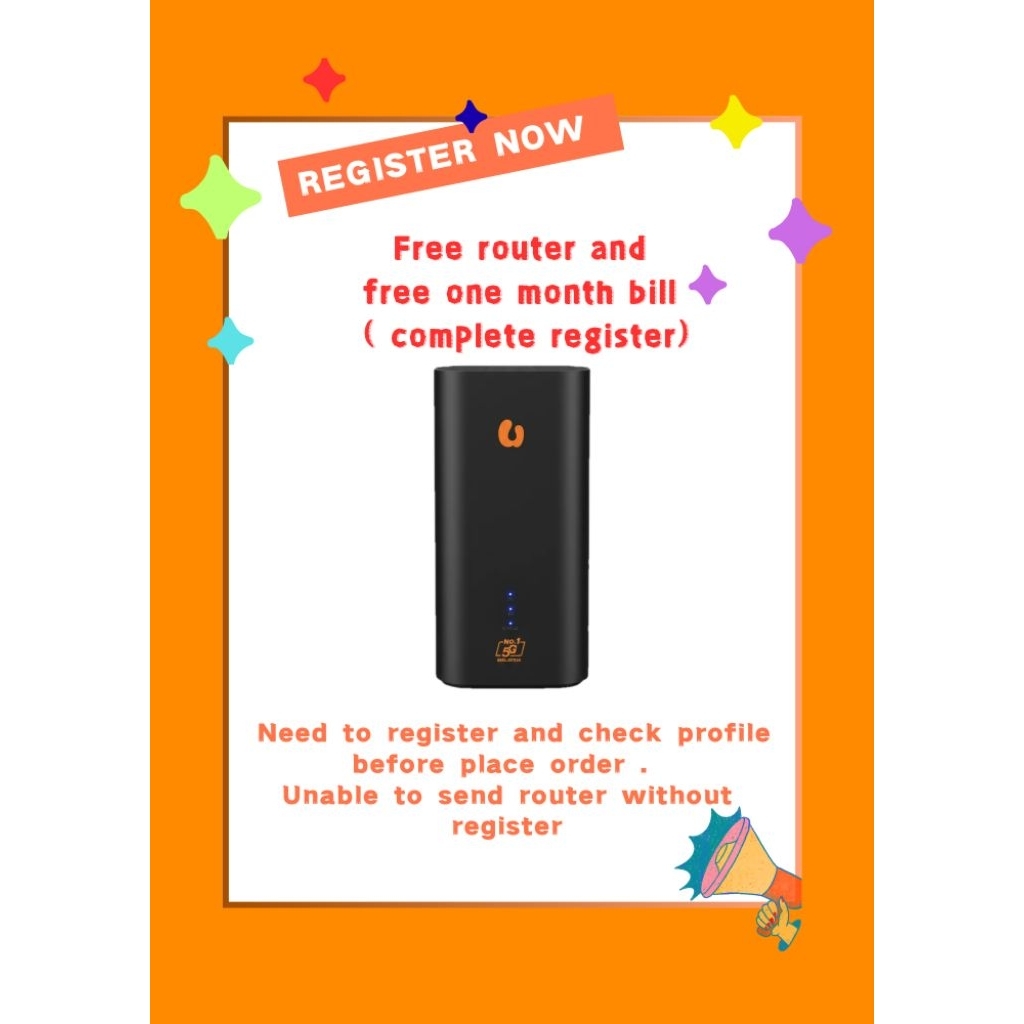 UMOBILE - U HOME 5G FREE ROUTER- RM68/Mth-no register no Router ...