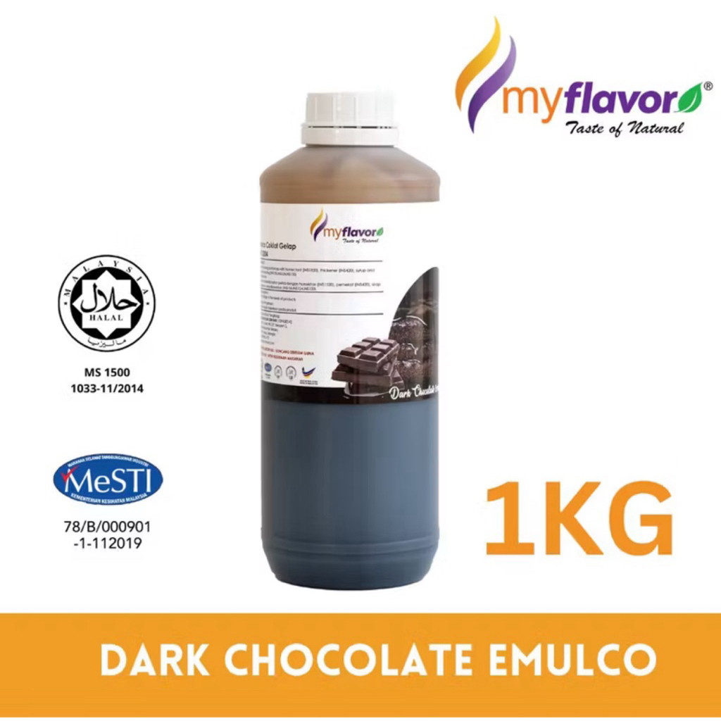 1kg DARK CHOCOLATE EMULCO - FOOD FLAVOUR MyFlavor Halal | Shopee Malaysia