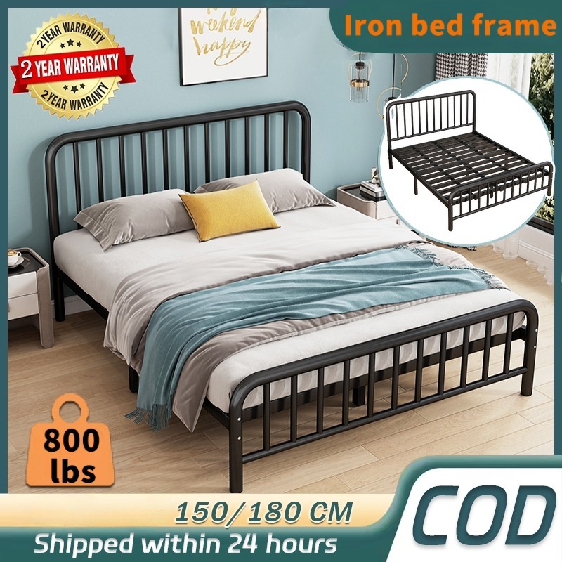 Local Stock katil besi queen/king size Metal bed frame high load ...