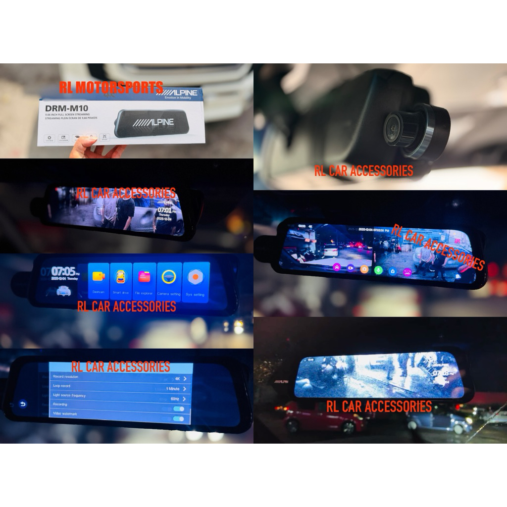 ORIGINAL ALPINE Japan Car Wifi Dashcam recorder 4k 2K front 1080p rear ...