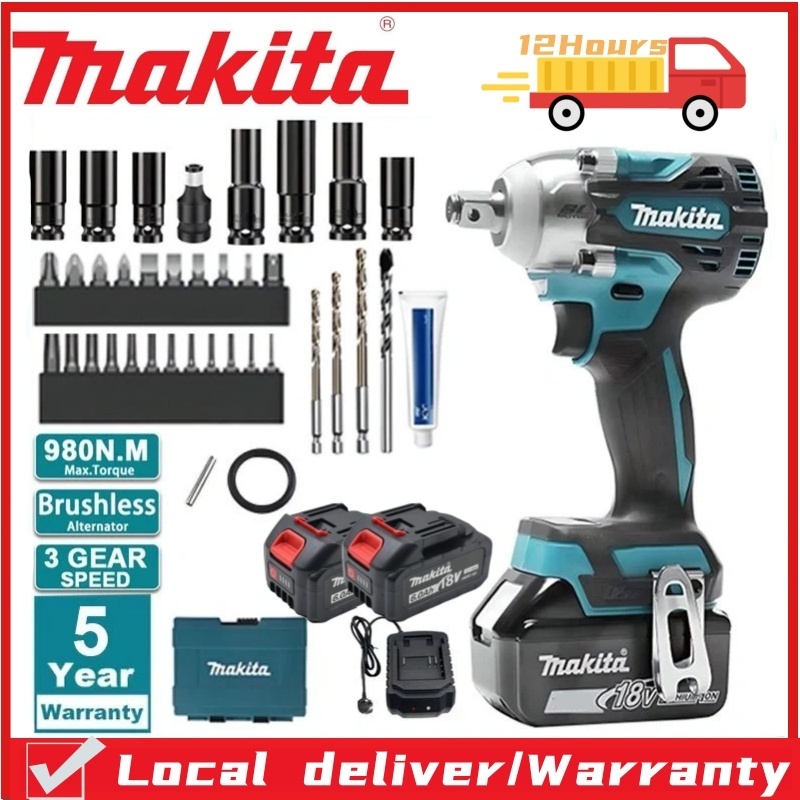 Makita DTW300/DTW700 18V impact wrench 980N.M Brushless Cordless ...