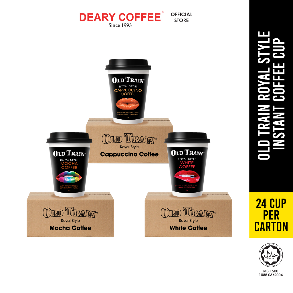 Deary Old Train Royal Style Instant Cup Coffee Premix - White Coffee ...