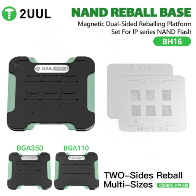 2UUL BH16 NAND REBALL BASE Magnetic Dual-Sided Reballing Platform Set ...