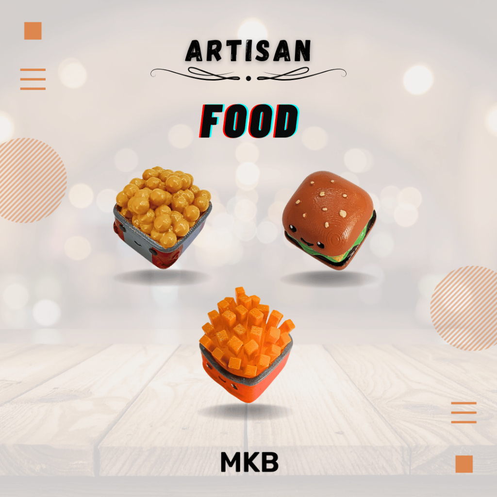 Artisan Food Series Keycap for Mechanical Keyboard - Popcorn / Burger ...