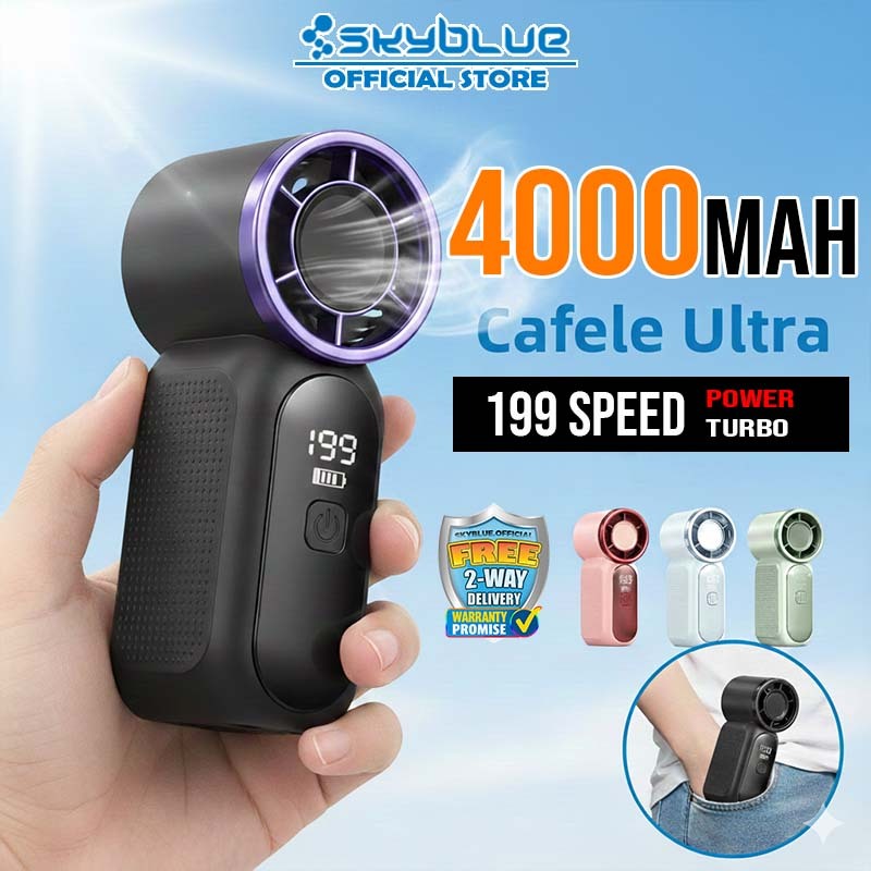 Skyblue 199 Speed Mini Rechargeable Turbo Handheld Fan With Kipas Mini ...