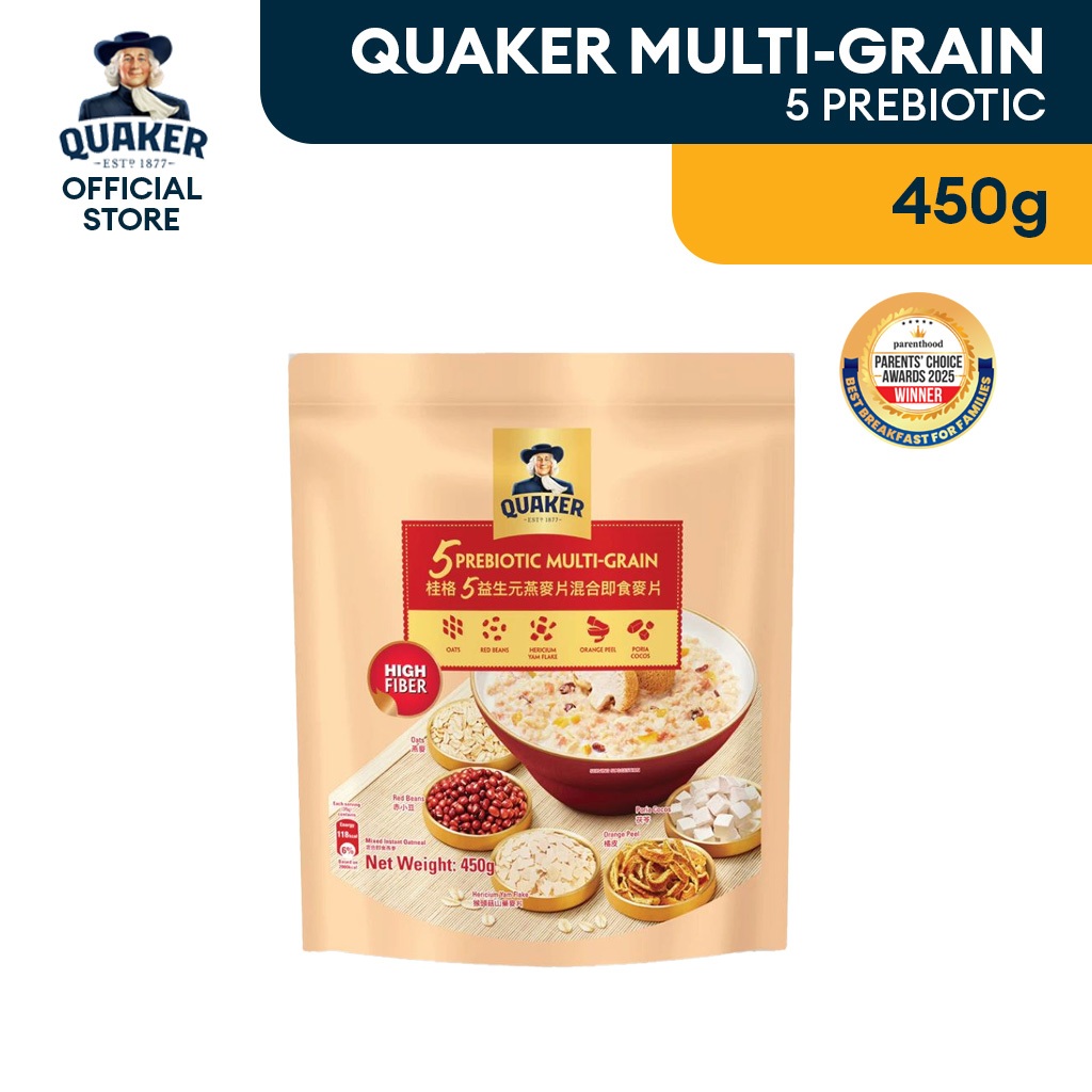 Quaker Five Prebiotic Multigrain (450g) 桂格益生元混合即食燕麦片(450g) / Quaker 5 ...