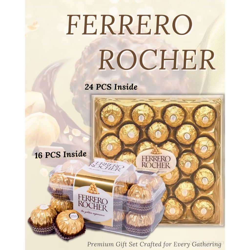 [Bundle Sales] FERRERO ROCHER Choc 16'S/24'S - Premium Golden Chocolate ...
