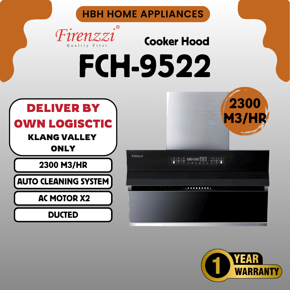 (Deliver By Own Lorry) Firenzzi Cooker Hood FCH-9522 | 90CM | Stainless ...