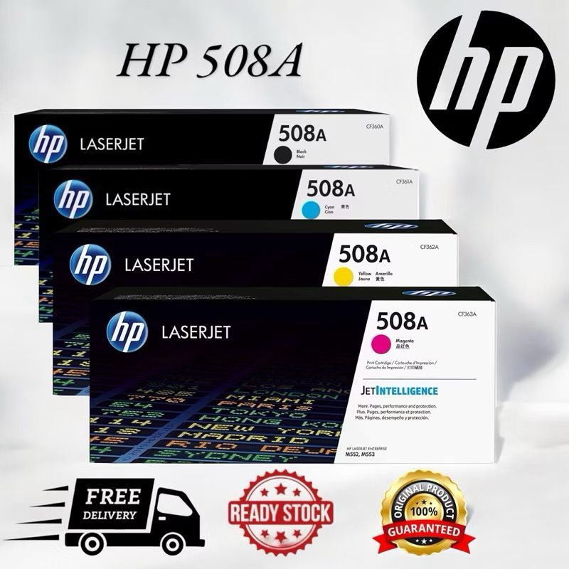 HP 508A Original LaserJet Toner Cartridge HP CF360A / CF361A / CF362A ...