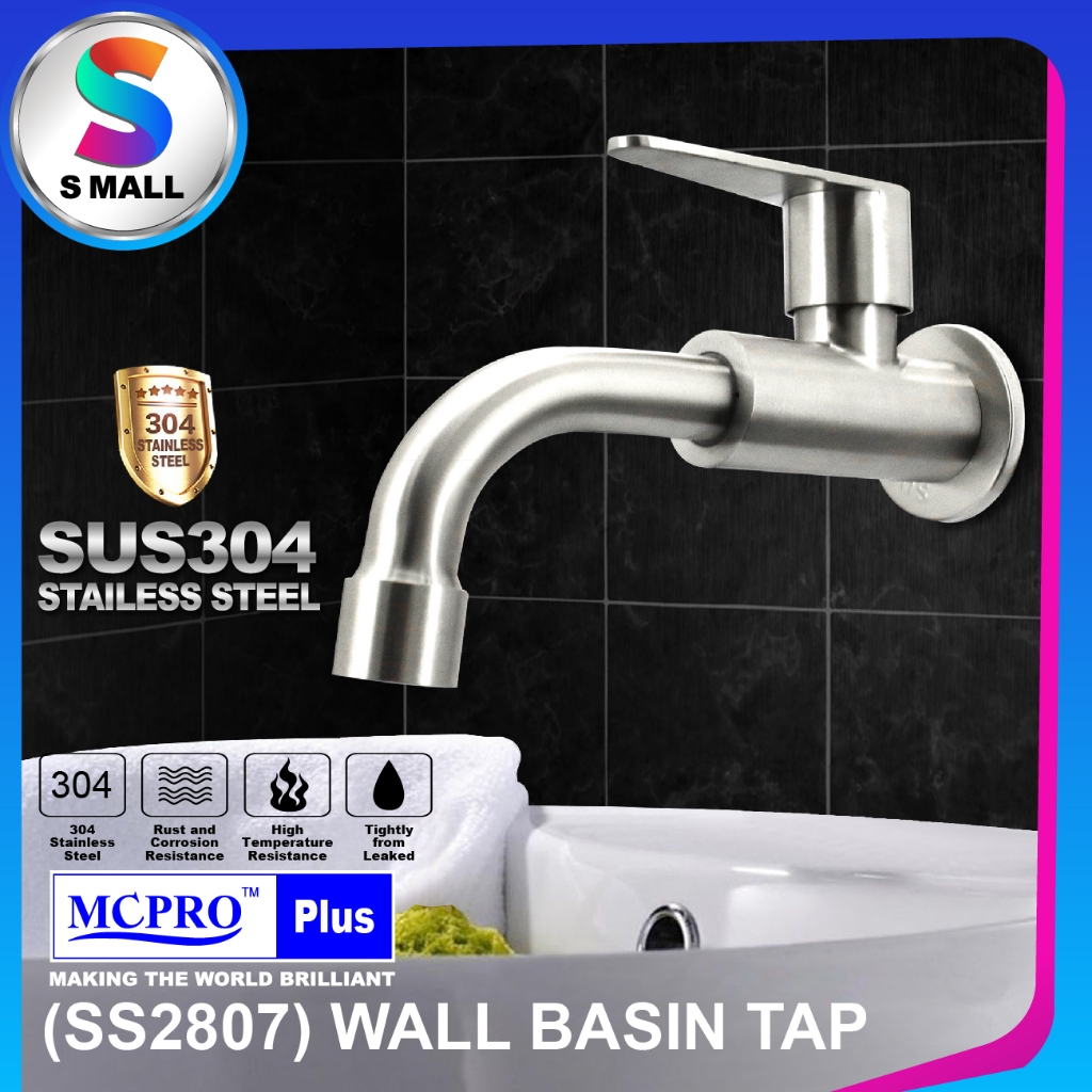 MCPRO Stainless Steel SUS 304 Bathroom Toilet Faucet WALL SINK BASIN ...