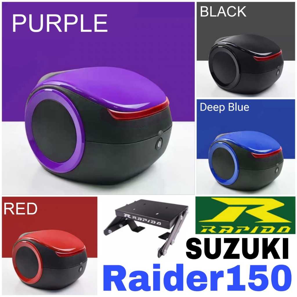 Combo Set Monorack Rapido SUZUKI RAIDER 150 Top Box Alien ABS Tail Box ...