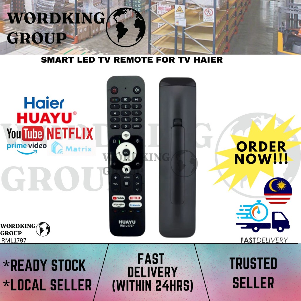 SMART LED TV REMOTE FOR TV HAIER (RML1797) | Shopee Malaysia