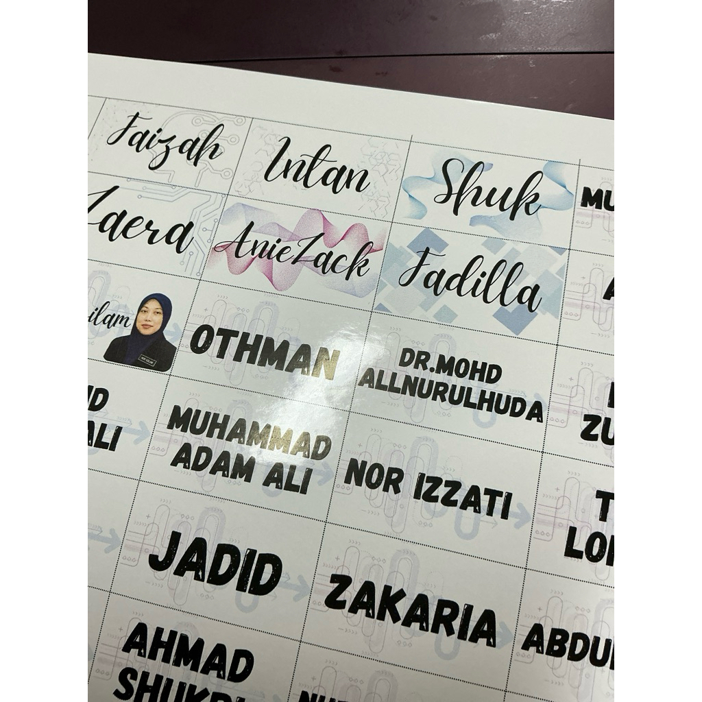 Sticker Nama Setiap Planner | Shopee Malaysia