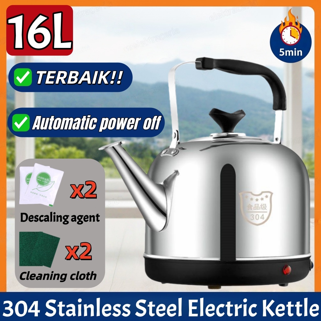 15L electric kettle large capacity stainless steel boiling whistle ...