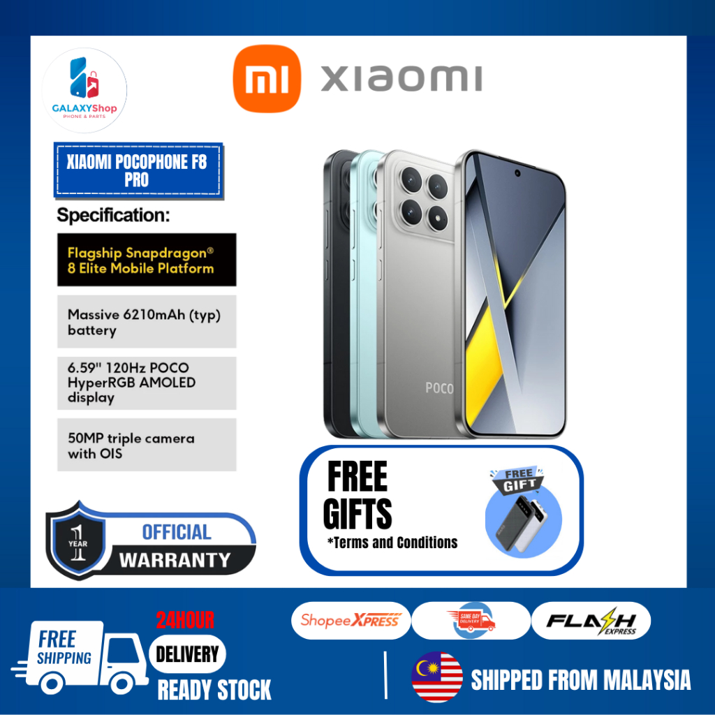 XIAOMI POCO F8 PRO (12GB+256/512GB) Snapdragon 8 Elite Processor I 6.59 ...
