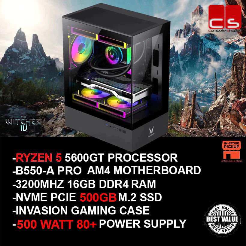Gaming PC Package With RYZEN 5 5600GT (16GB DDR4 / 500GB M.2 SSD ...