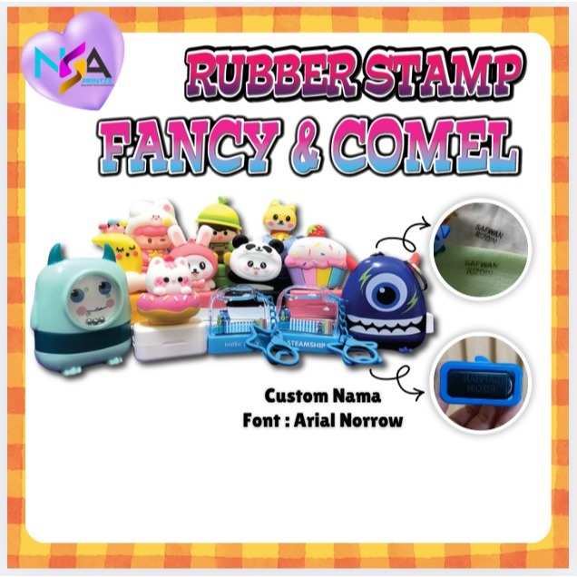 Rubber Stamp Nama Comel Custom | Cop Nama Murid & Buku Sekolah | Shopee ...