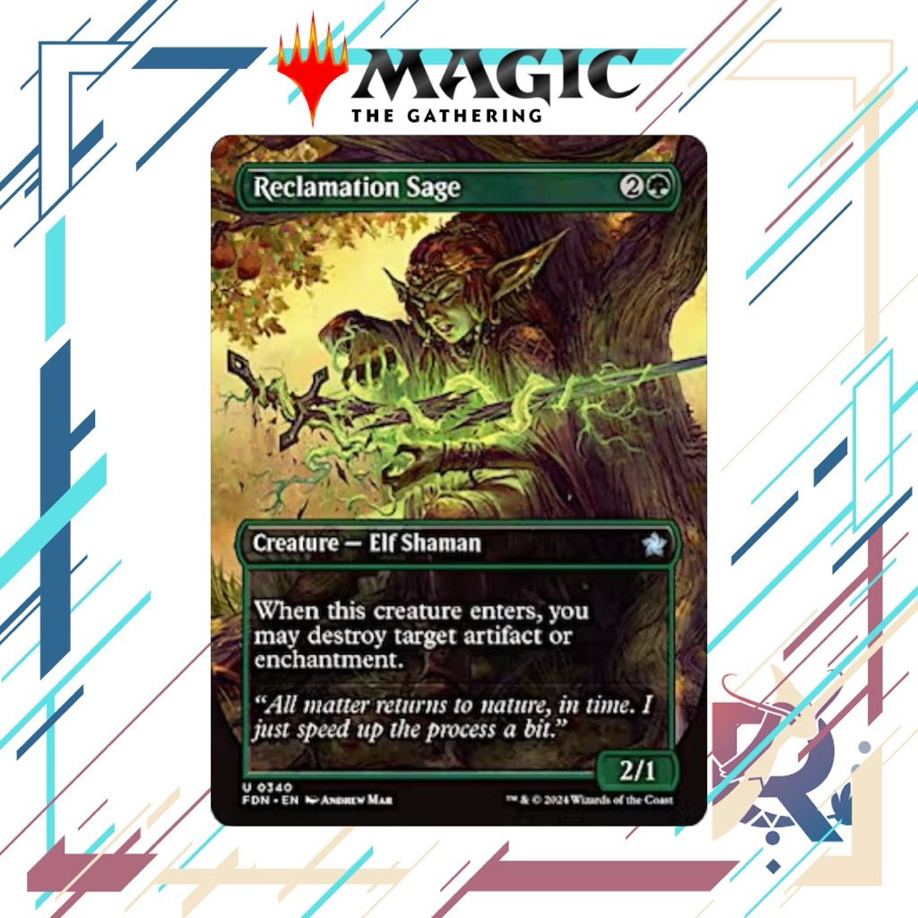 [MTG] Foundations Variants: Reclamation Sage (0340 - Borderless ...