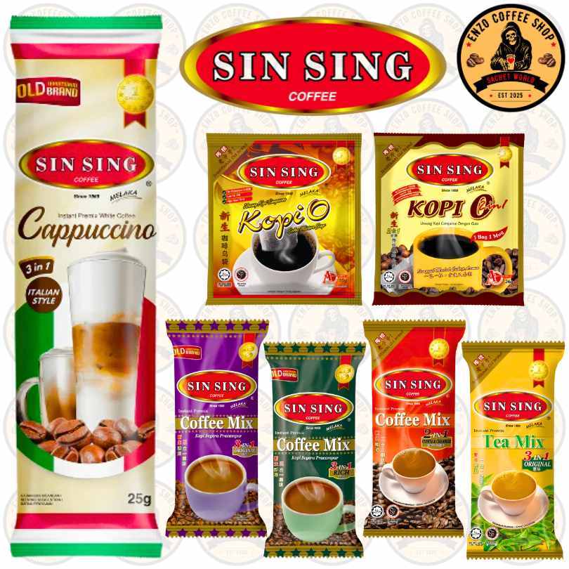 SIN SING COFFEE - KOPI O KOSONG, WITH SUGAR - COFFEEMIX ORIGINAL ...
