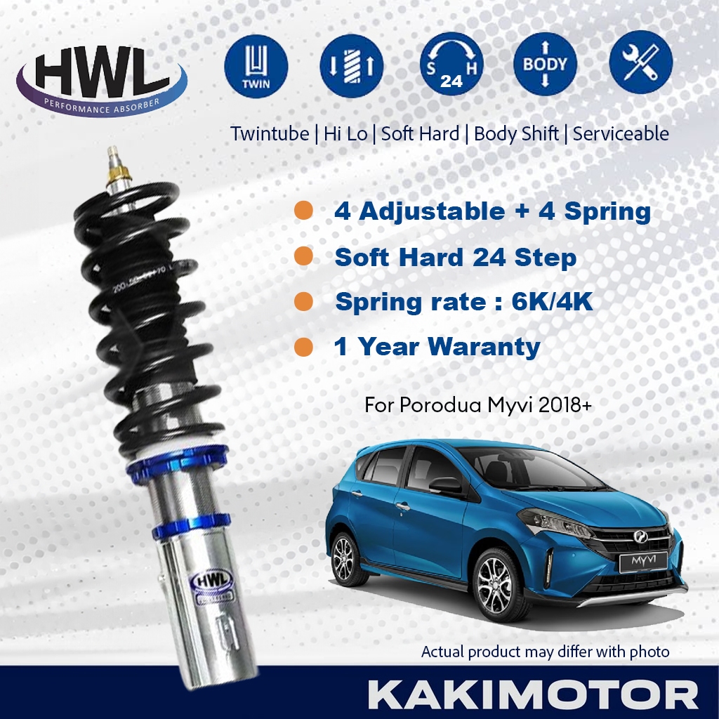 HWL MT1-BS Fully Adjustable for PERODUA MYVI 2018+ | Shopee Malaysia